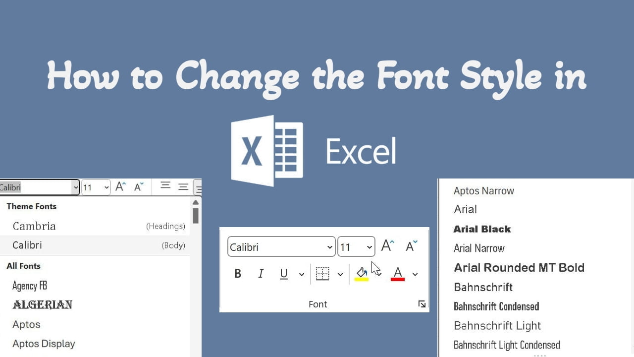 How To Change The Font Style In Excel Excellopedia