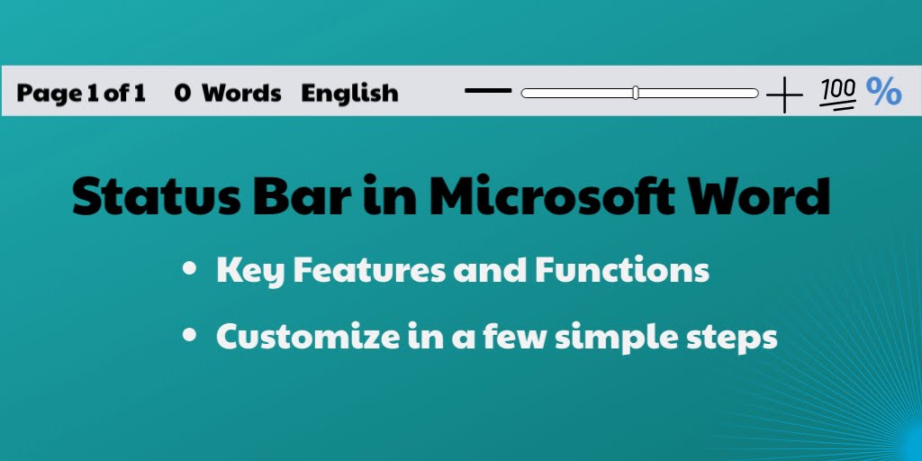 The Status Bar In Microsoft Word Excellopedia