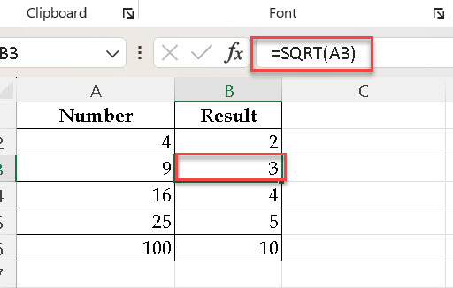 SQRT Function in Excel – Find Square Root Easily - Excellopedia