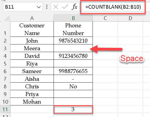 Countblank Function In Excel Count Empty Cells Easily Excellopedia 5989